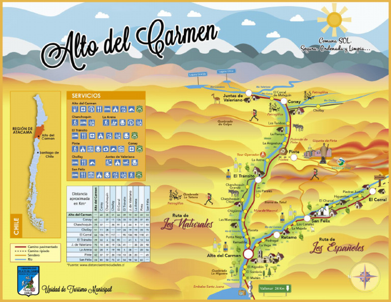 Mapa Turístico de La Comuna de Alto Del Carmen | PDF