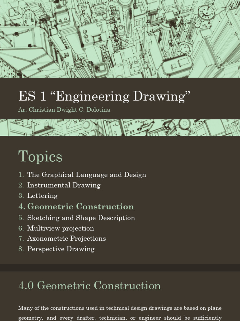 Topic 4 Geometric Construction 1 | PDF | Teaching Methods & Materials
