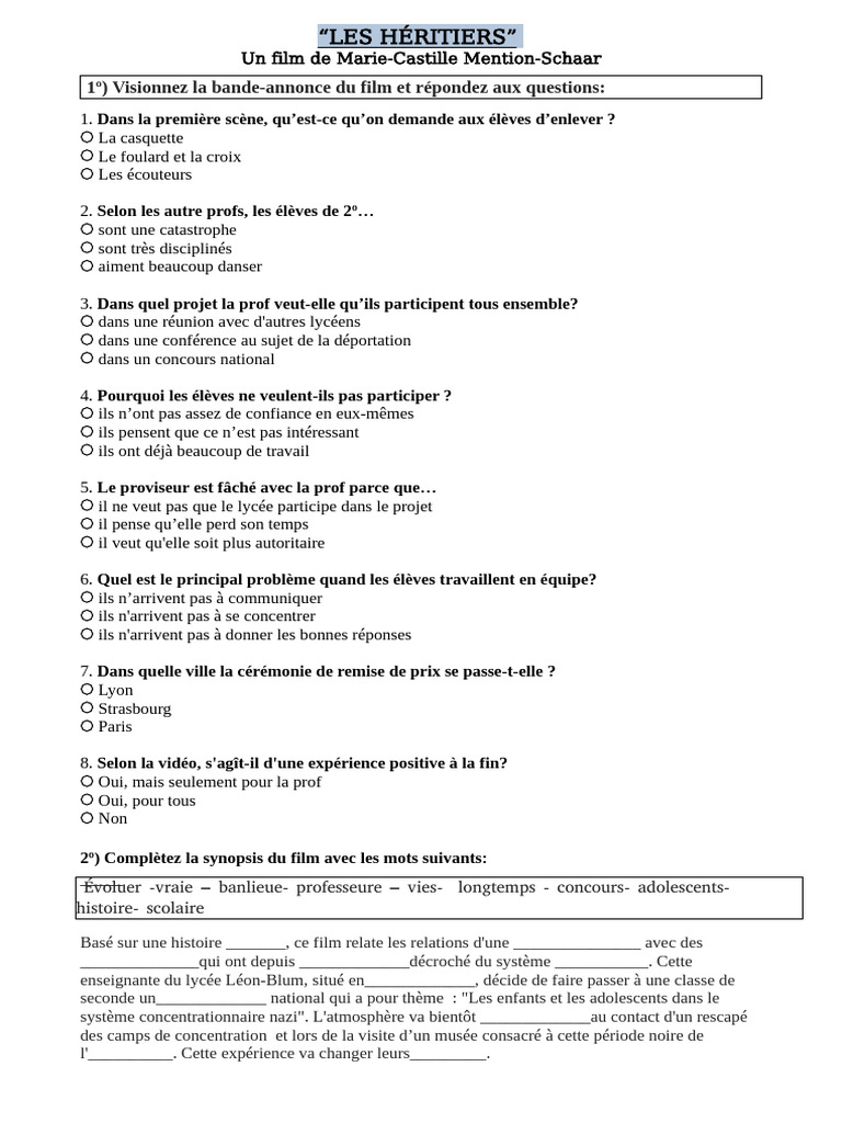 Les Héritiers | PDF