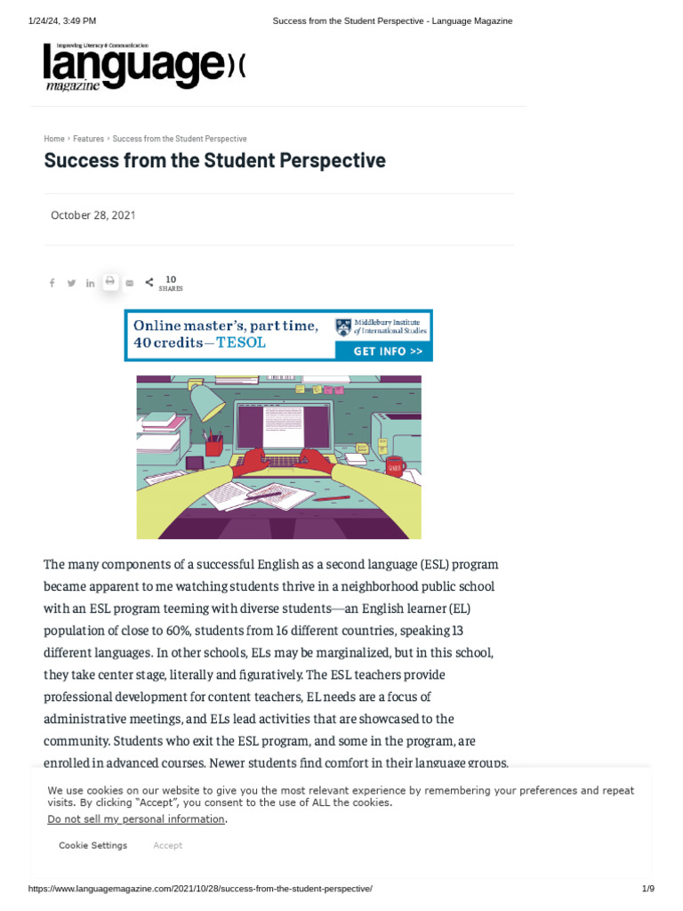 Success From The Student Perspective - Language Magazine | PDF ...