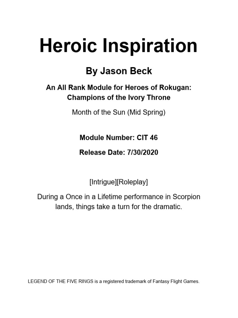 IT46 Heroic Inspiration | PDF