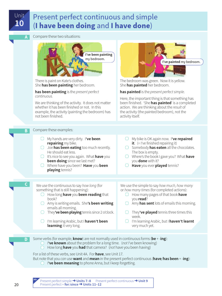Present Perfect vs Continuous Grammar Guide | PDF