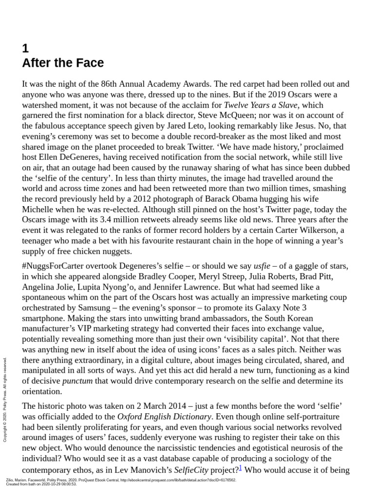 Faceworld - (1 After The Face) | PDF | Selfie
