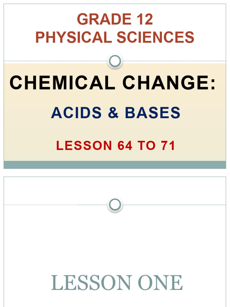 Grade 12 Acids and Bases Overview | PDF | Acid | Hydroxide