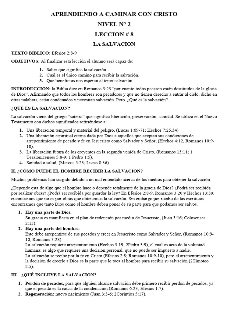 Aprendiendo A Caminar Con Cristo | PDF | Salvación | Pecado