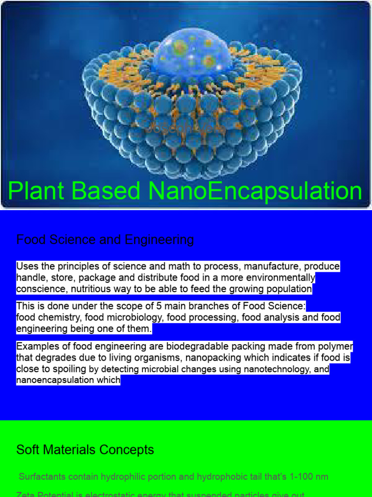 Plant Based Nano Encapsulation | PDF