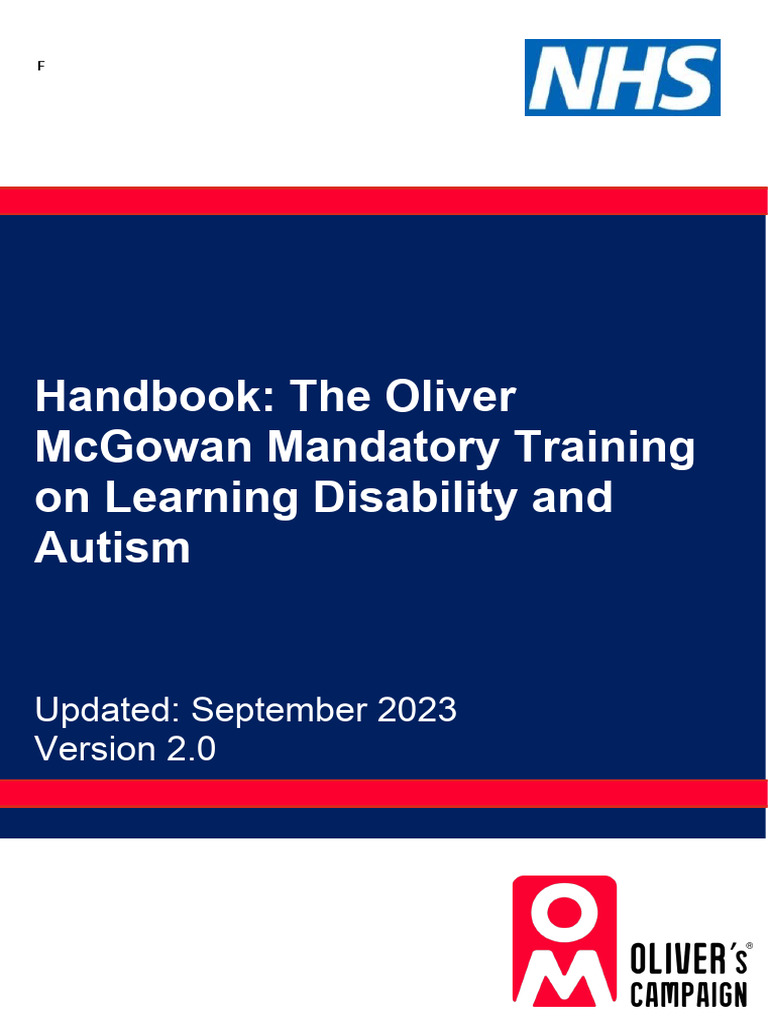 Handbook-The Oliver McGowan Mandatory Training On Learning Disability ...
