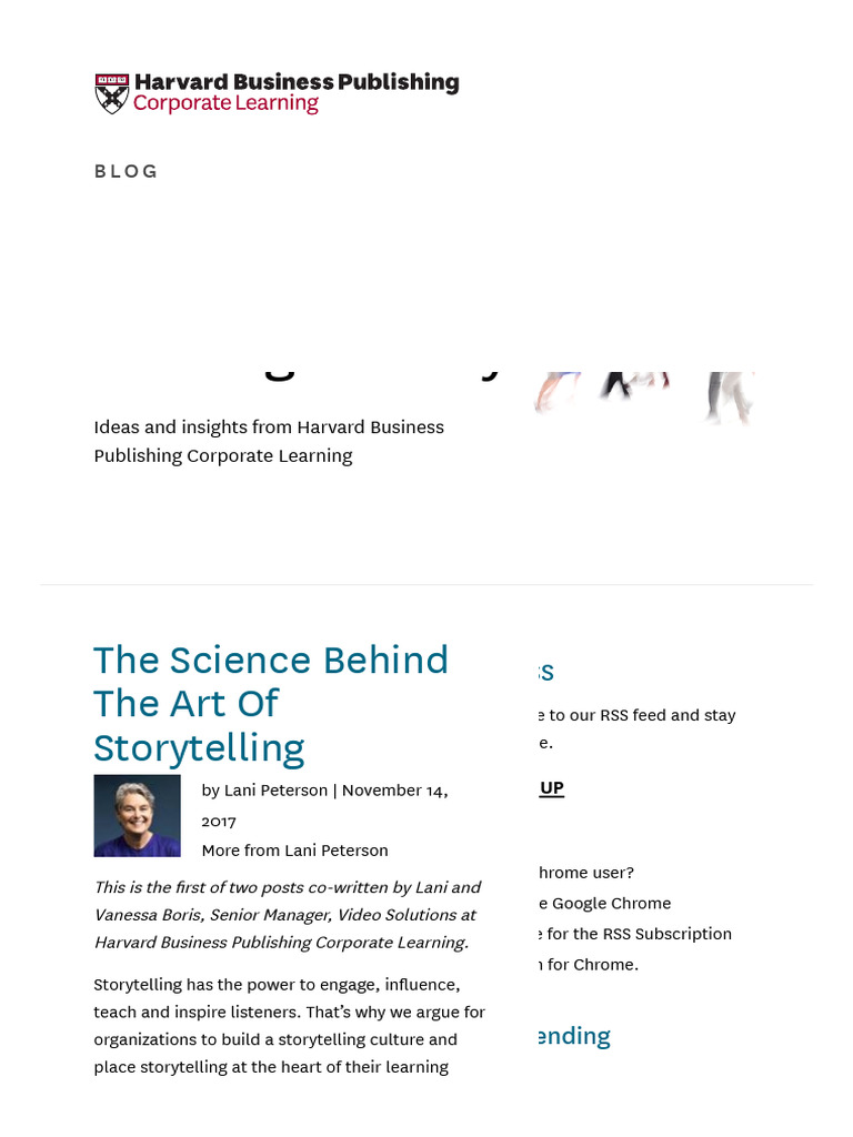 002 The Science Behind The Art of Storytelling - Harvard Business Publishing | PDF | Http Cookie ...
