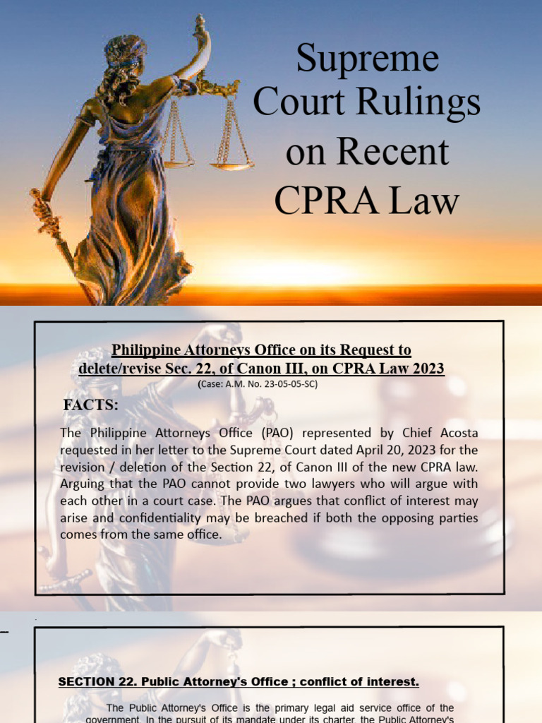 CPRA Law 2023 | PDF | Lawyer | Conflict Of Interest