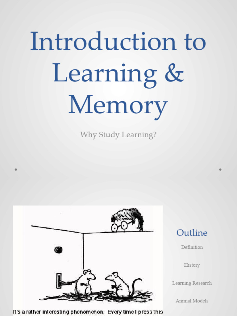 Introduction - PSYC 351 - Fall 2022 | PDF | Learning | Memory