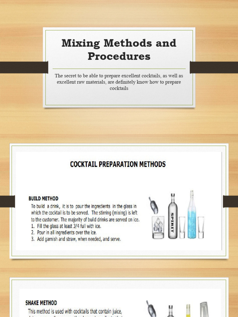 Art of Mixing Drink | PDF | Drink | Alcoholic Beverages