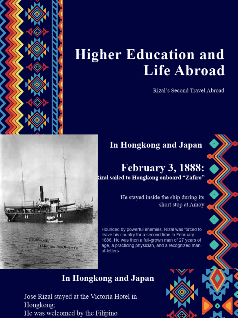 LECTURE - 2021-Rizal's Second Travel Abroad | PDF | Philippines