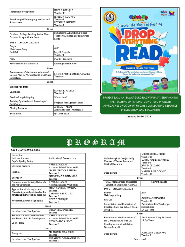 INSET Program | PDF | Human Communication | Behavior Modification