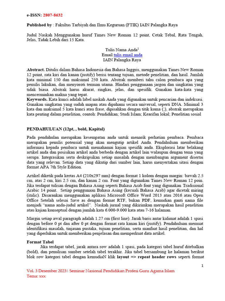 Format Artikel PPG | PDF