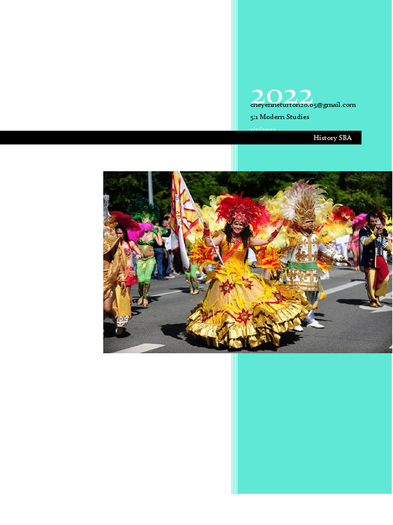 History Sba | PDF | Carnival | Caribbean