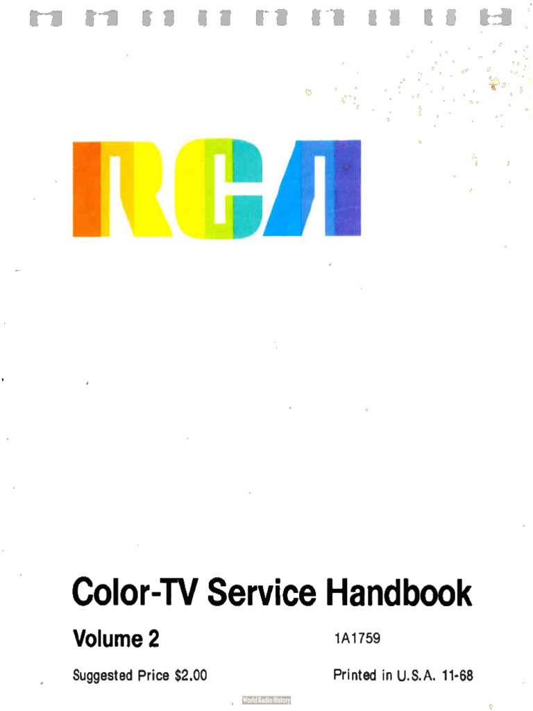 RCA Color TV Service Handbook Vol 2 1968 | PDF | Vacuum Tube | Detector ...