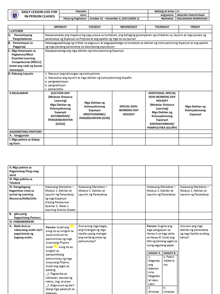 g5 q2w1 DLL AP (Melcs) | PDF