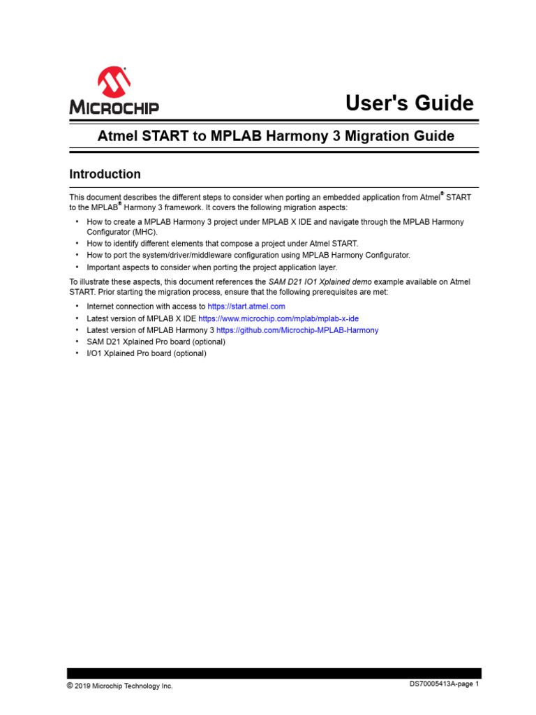 Atmel - START - To - MPLAB - Harmony3 - Migration - Guide - DS70005413A ... Atmel - START - To - MPLAB - Harmony3 - Migration - Guide - DS70005413A ...