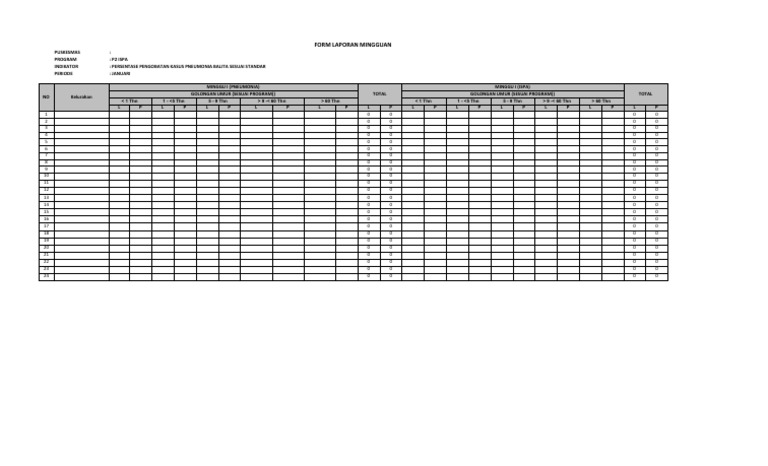 Format Baru Laporan Mingguan Tahun 2024-1 | PDF