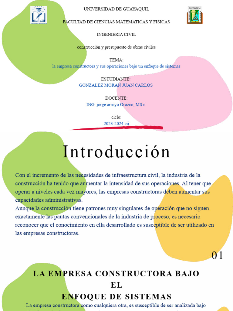La Empresa Constructora y Sus Operaciones Bajo Un Enfoque de Sistemas | PDF | Business | Marketing