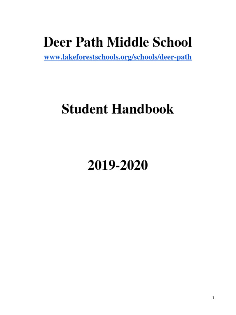 2019-20 DPM Handbook - Final | PDF | Teachers | Homework