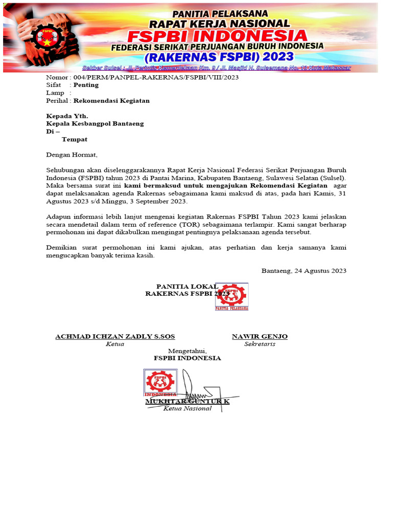 Surat Permohonan Izin Kegiatan Kapolres Pdf