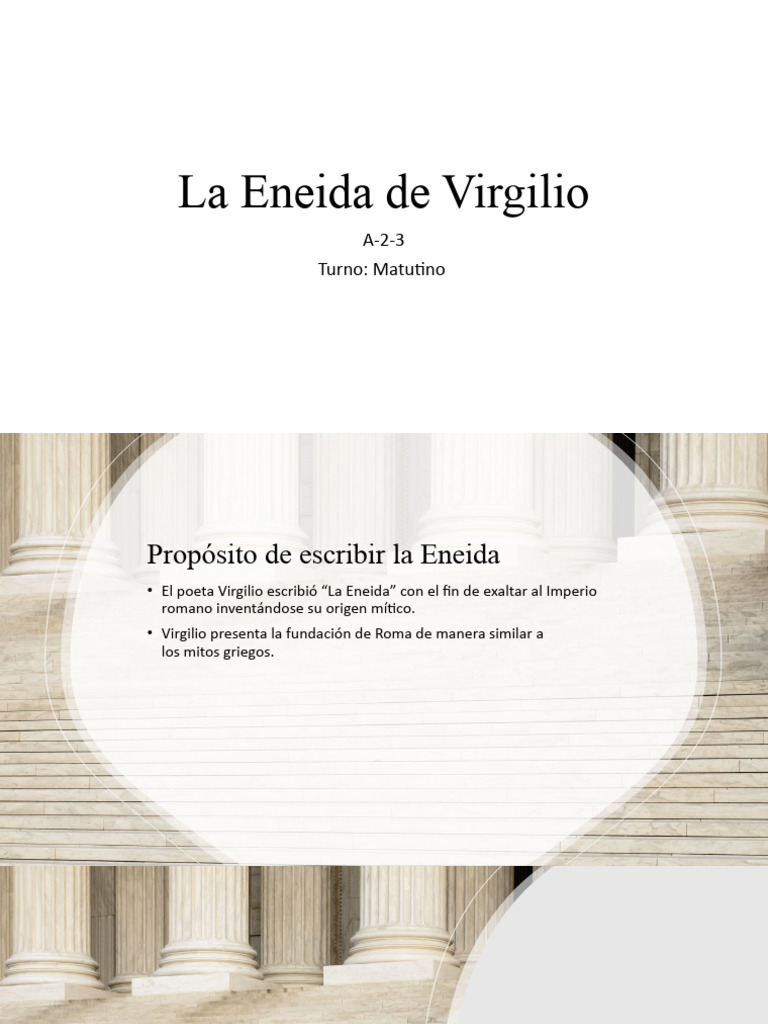 La Eneida: Origen Mítico de Roma | PDF | Eneas | Eneida