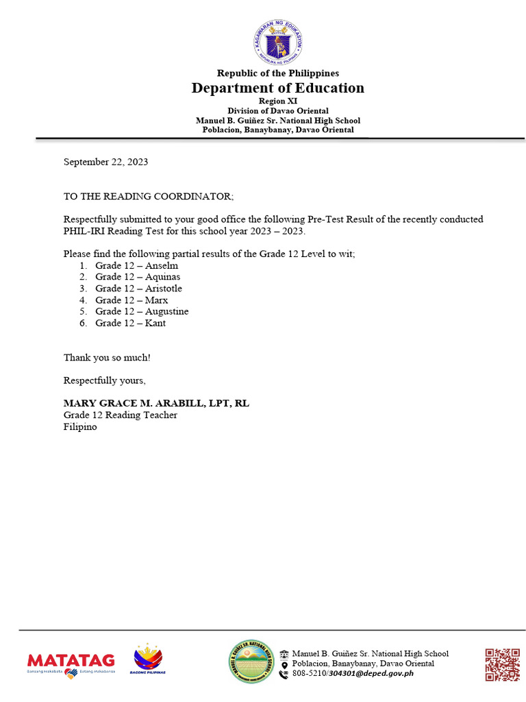 Matatag Template | PDF