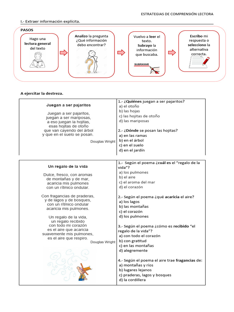 Estrategias para Comprensión Lectora | PDF