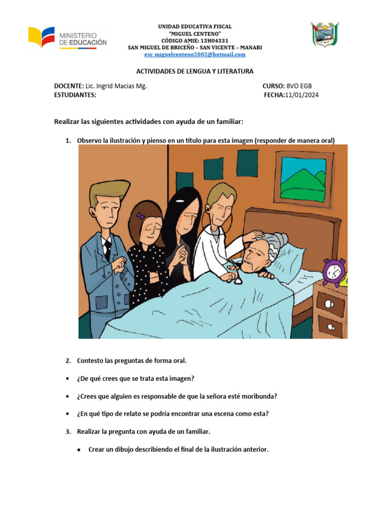 ACTIVIDAD DE LENGUA Y LiTERATURA NN | PDF