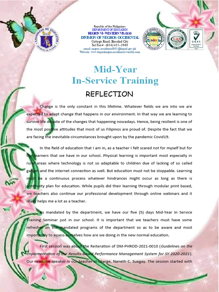 Reflection Day 1 | Download Free PDF | Learning | Teachers