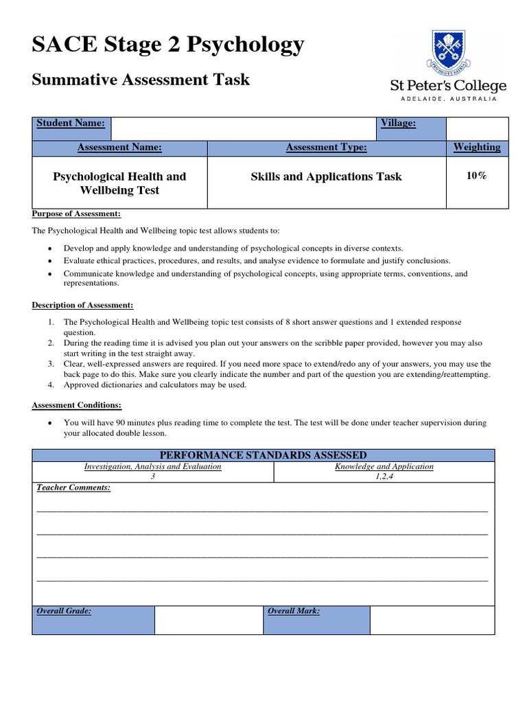 Test Cover Page | PDF