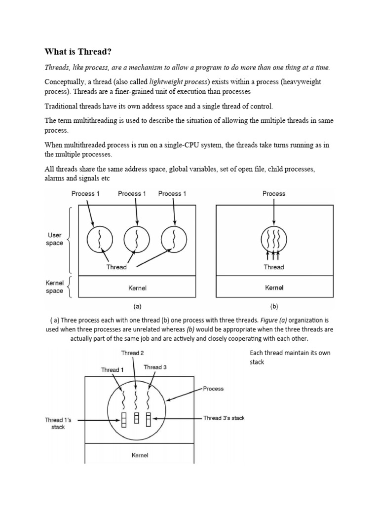 Os Lec 5 Thread | PDF | Thread (Computing) | Process (Computing) Os Lec 5 Thread | PDF | Thread (Computing) | Process (Computing)