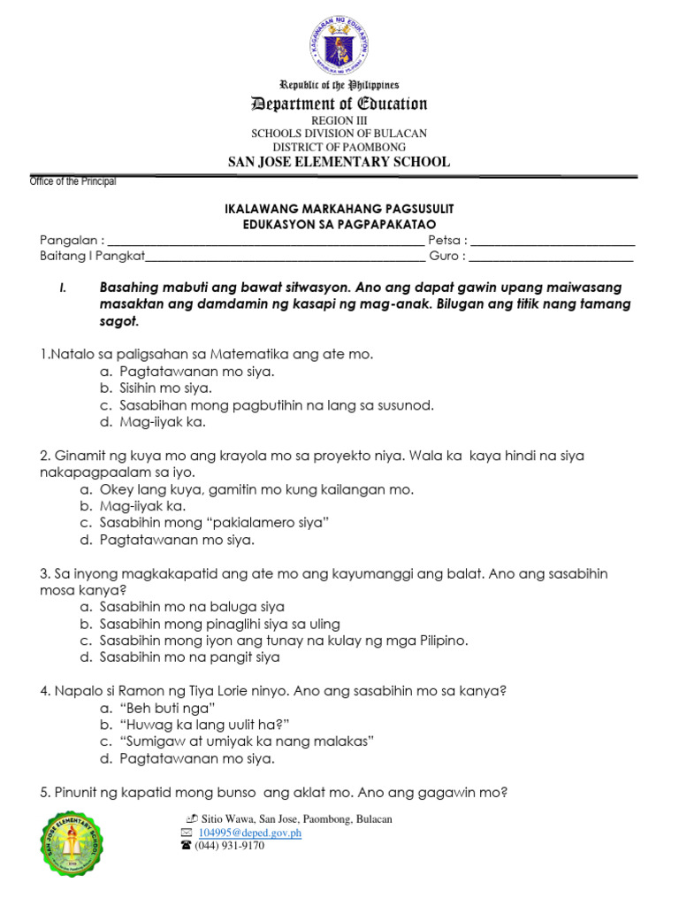 2nd Periodical Test 2022 2023 | PDF