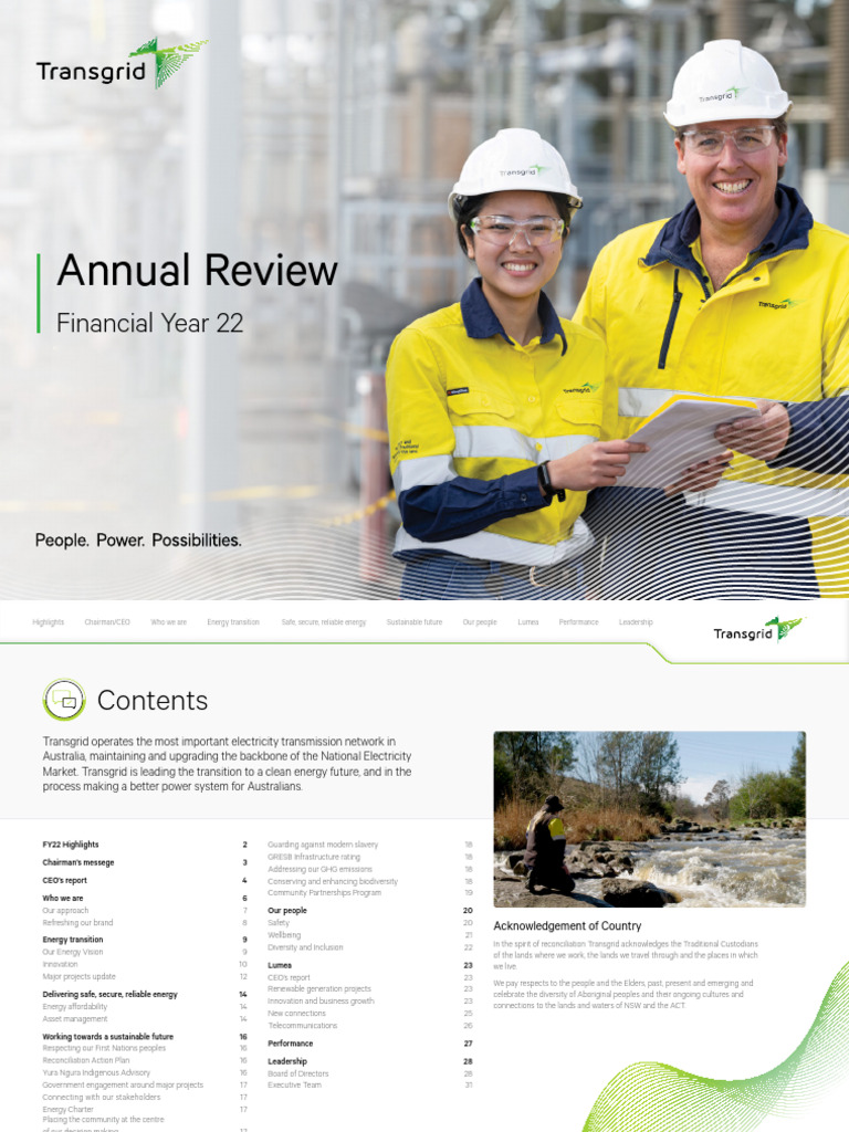 Transgrid Annual Review Fy22 | PDF