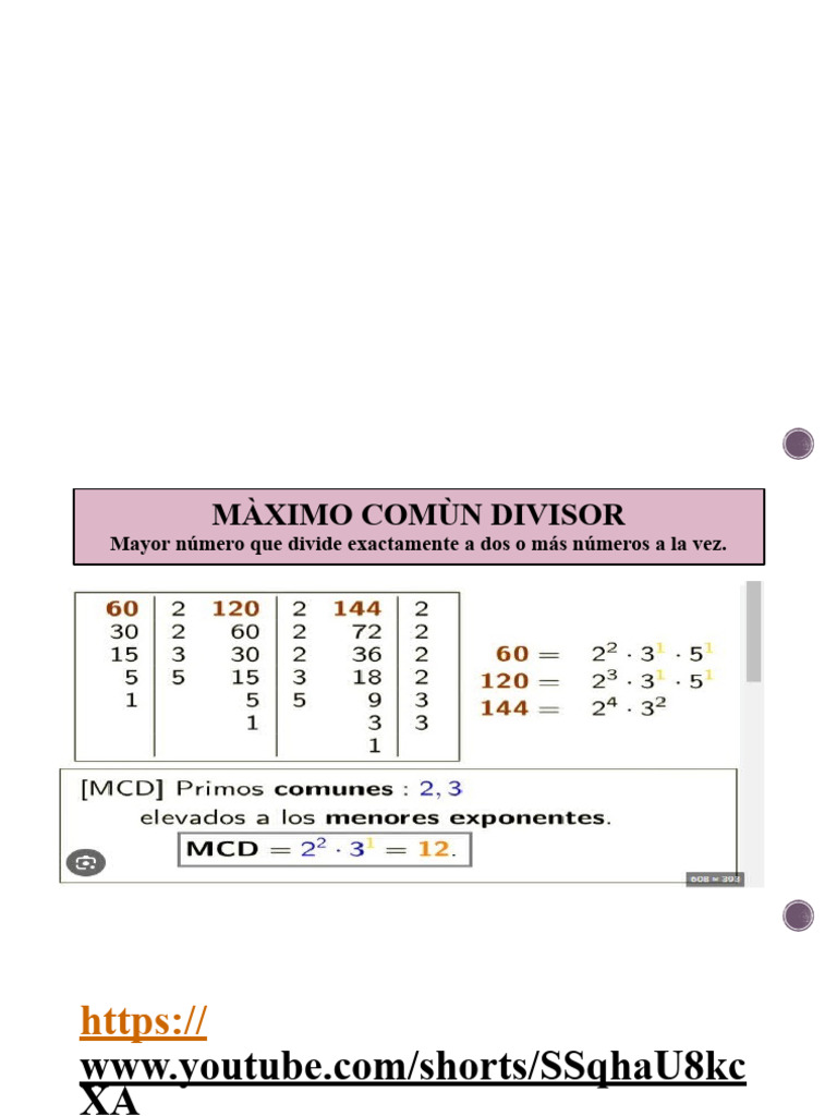 Ejercicios de MCD y MCM | PDF