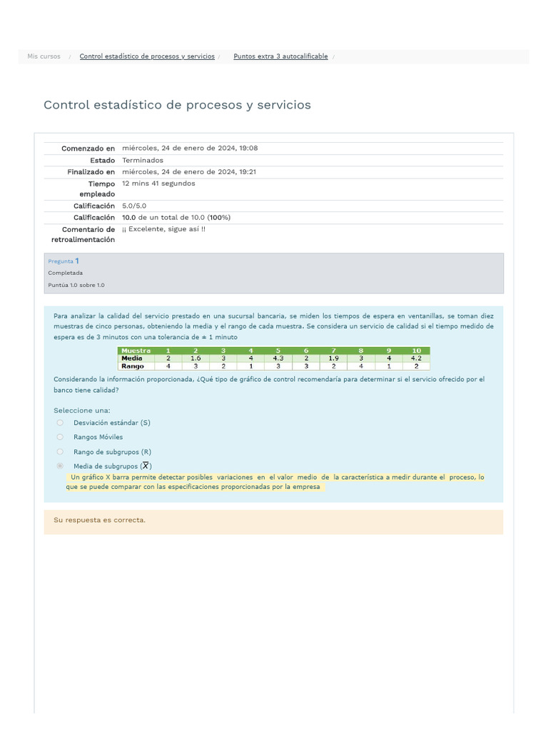 Puntos Extra 3 Autocalificable - Revisión Del Intento | PDF