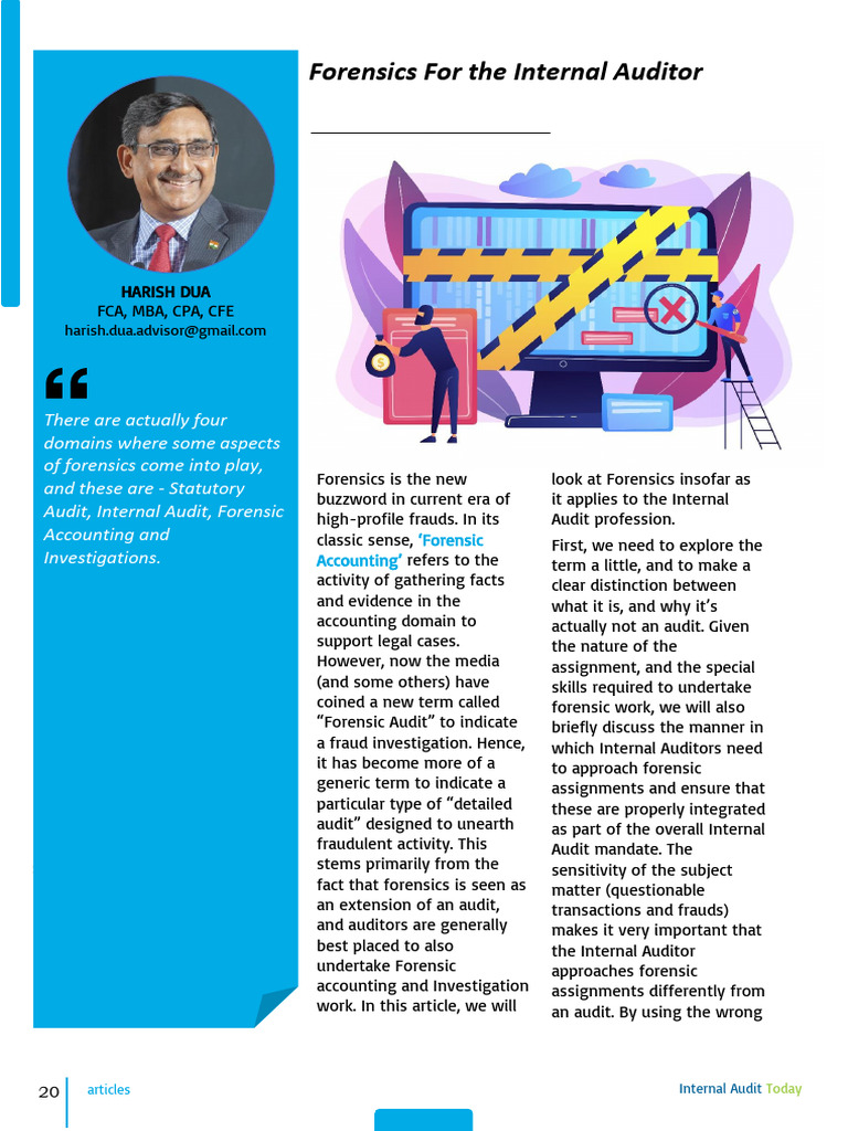 Forensics For The Internal Auditor - Harish Dua | PDF | Audit ...