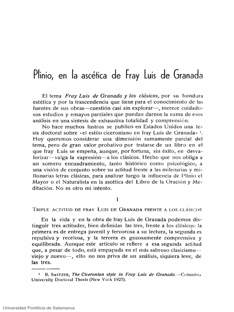 Helmántica 1950 Volumen 1 N.º 1 4 Páginas 186 213 Plinio en La Ascética ...