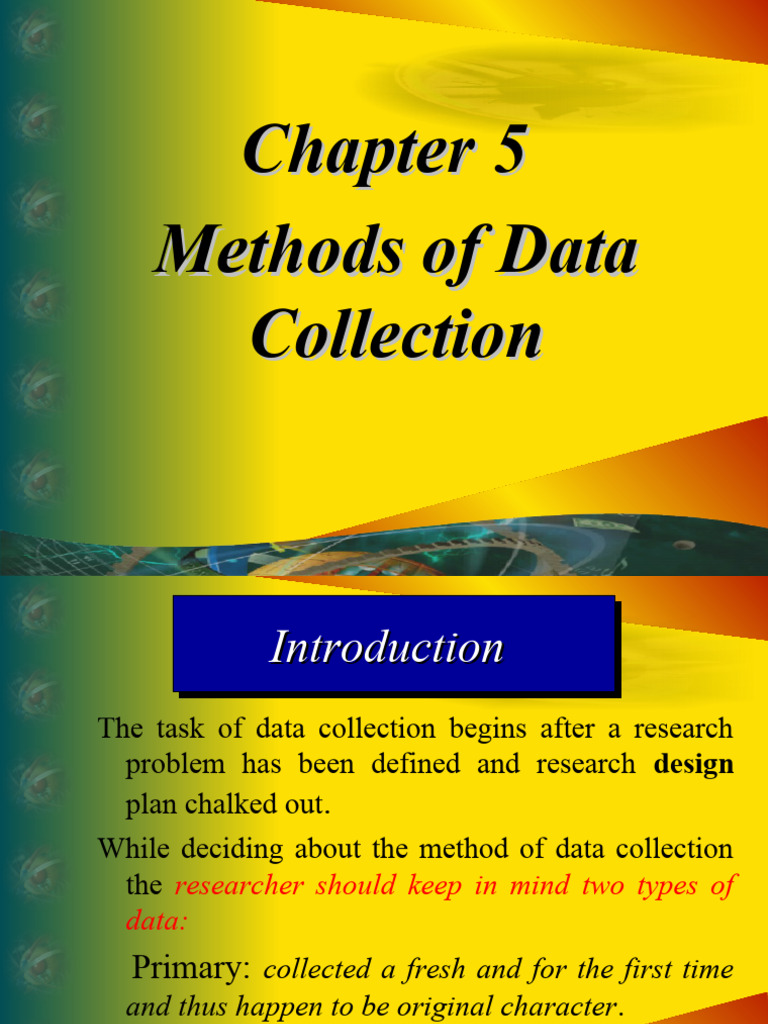 Research Ch-5 Method of Data Collection-1 | PDF | Questionnaire | Focus Group