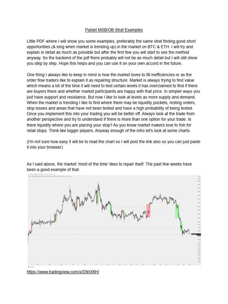 Patxbt MSB OB Strat Examples | PDF | Market Trend | Economics