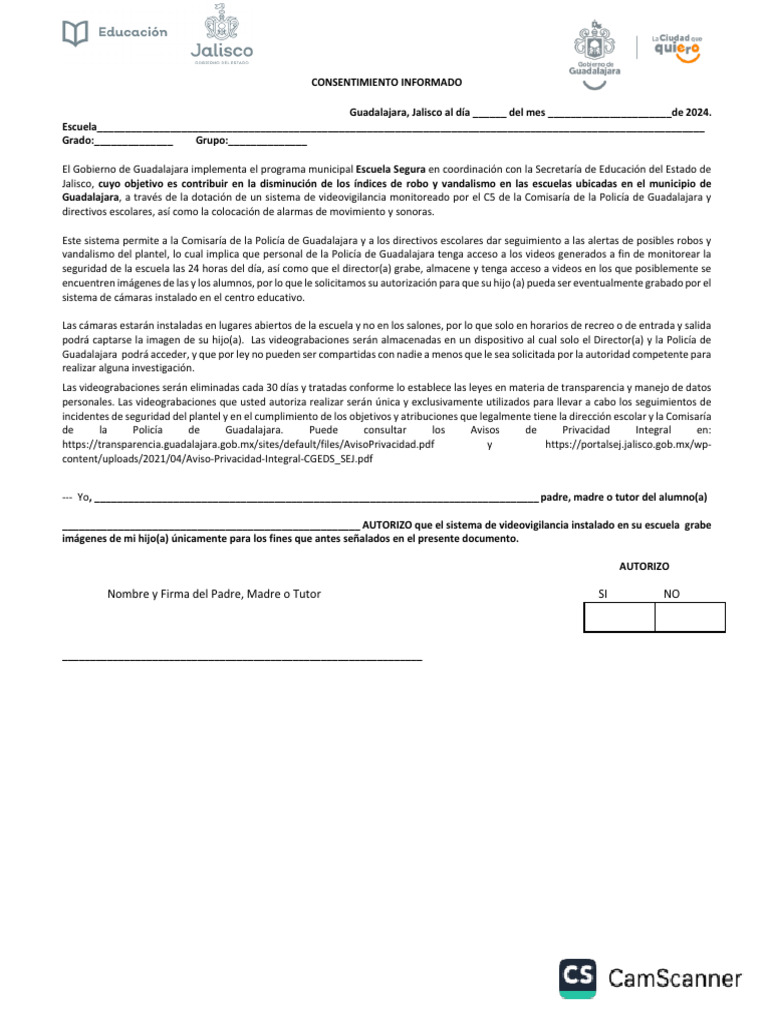 Consentimiento Informado 2024 ES | PDF