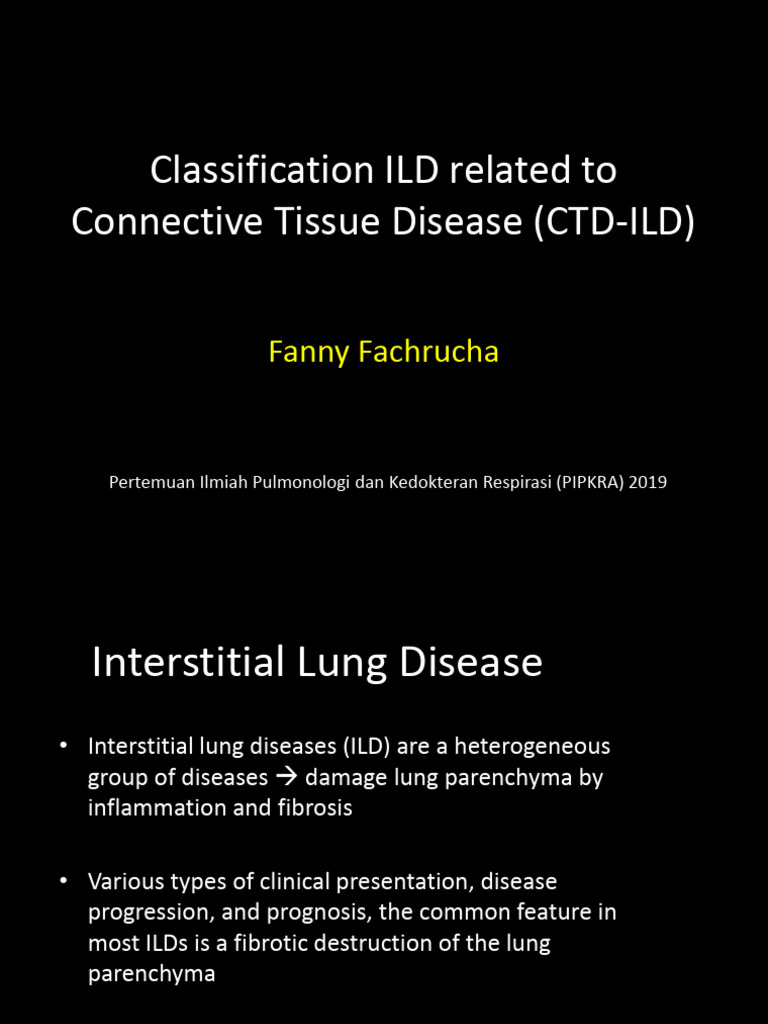 Classification ILD Related To Connective Tissue Disease (CTD-ILD) | PDF ...