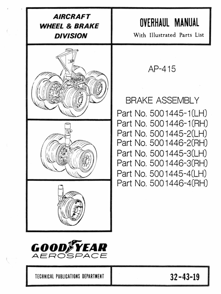 Brake Goodyear AP-415 Brake Assy Overhaul and Ipc Manual | PDF