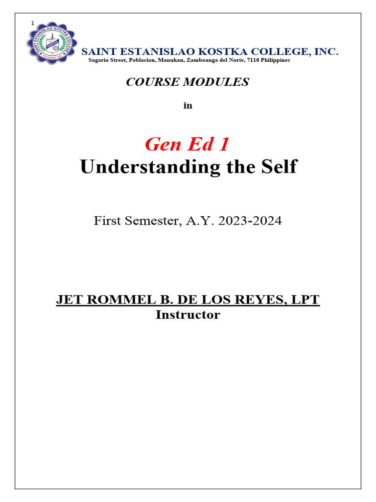 Understanding the Self Course Module | PDF | Empiricism | Experience