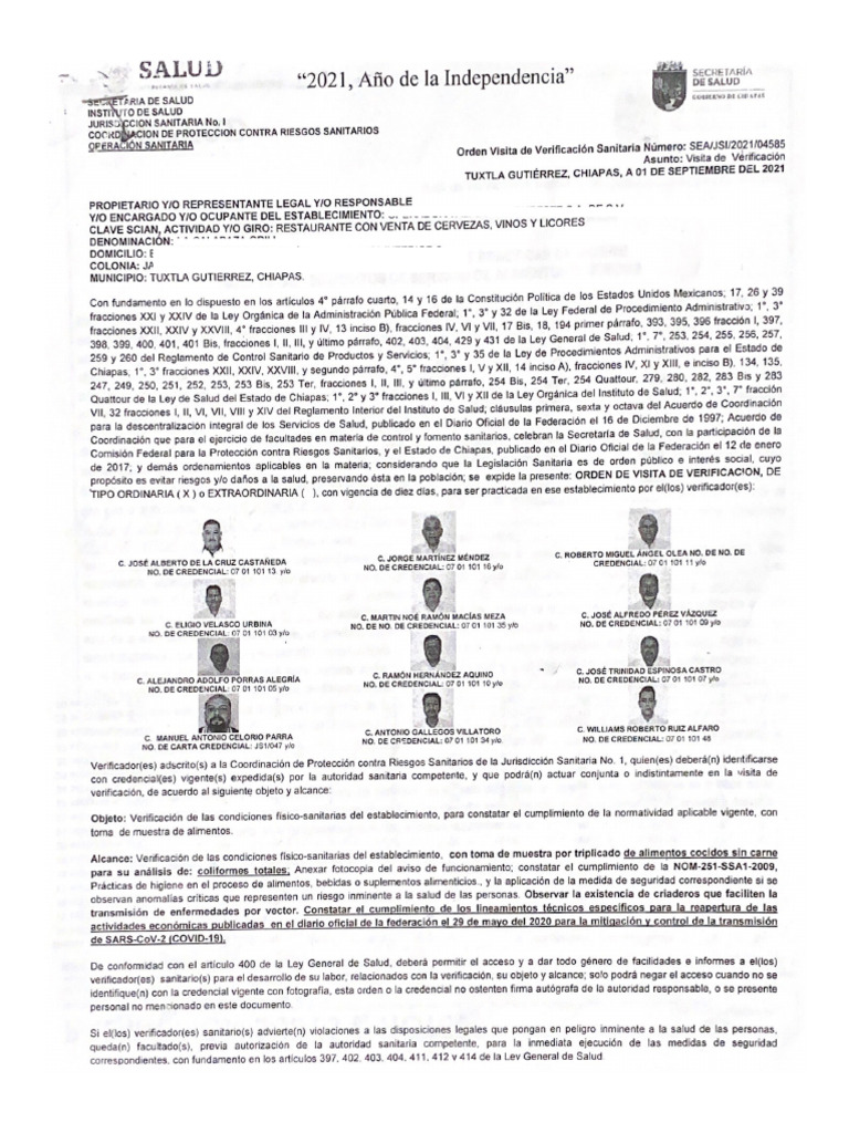 Lista de Inspección Completada 251 Editada | PDF