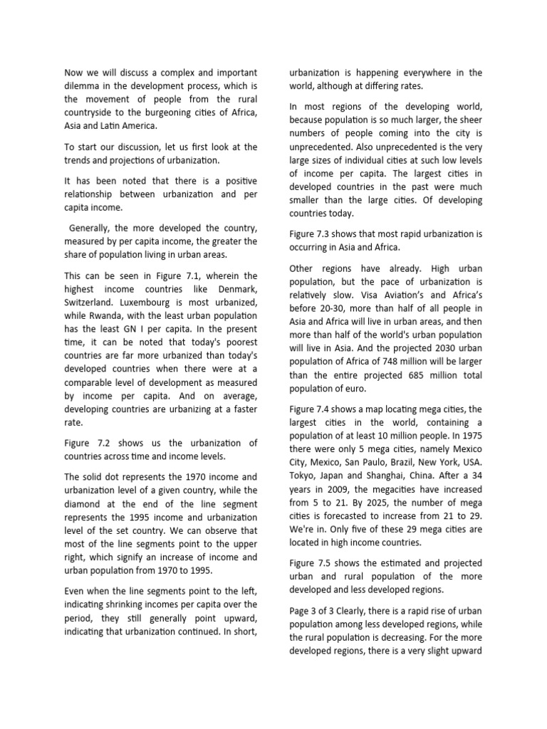 Urbanization Part 1 | PDF | Urbanization | Economies