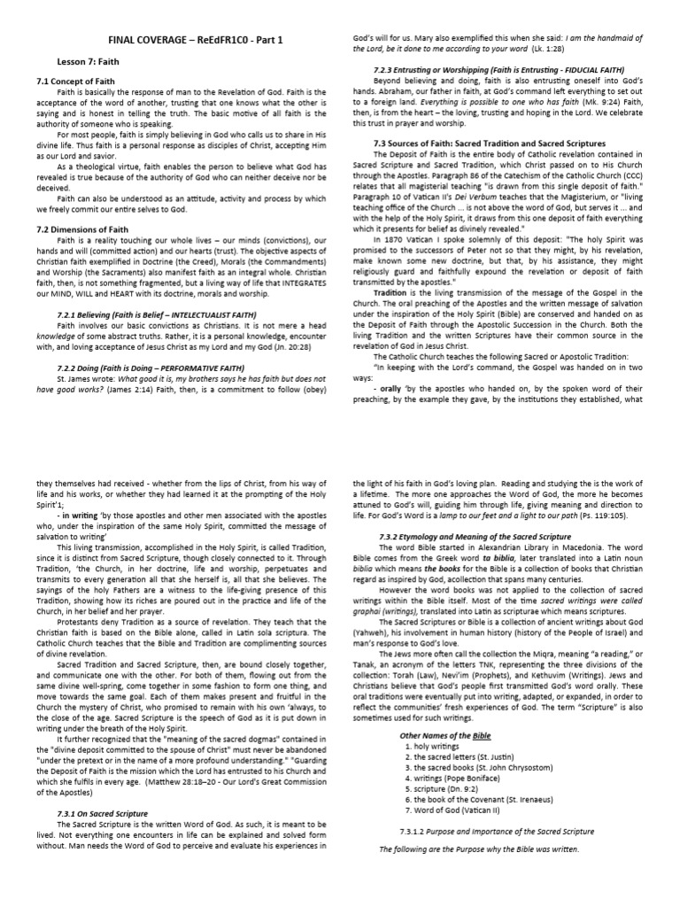 Understanding the Concept of Faith | PDF | Bible | Old Testament