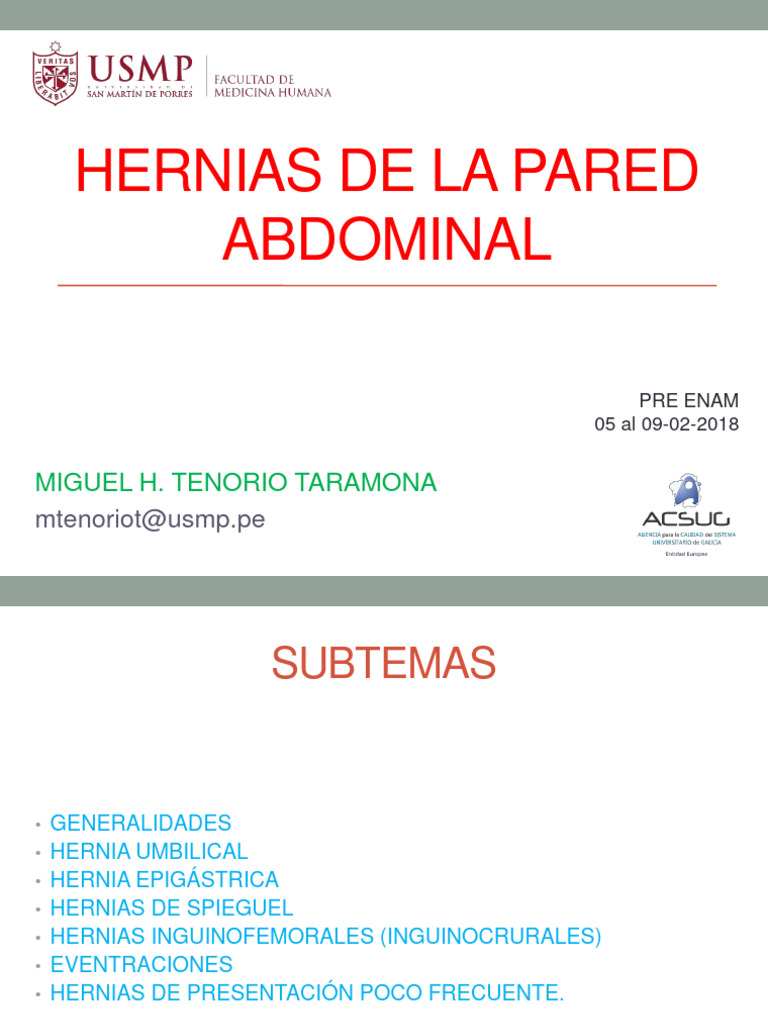 Hernias de La Pared Abdominal | PDF | Abdomen | Anatomía
