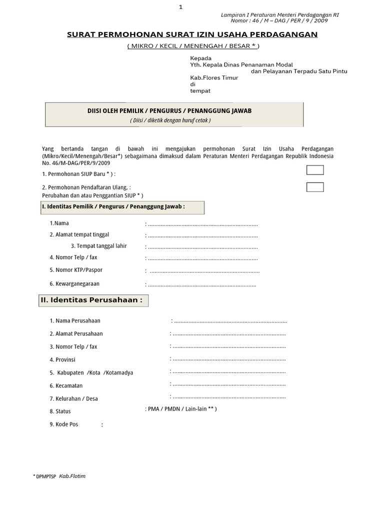 FORM-SIUP-PERDAGANGAN - PDF 20240114 175830 0000 | PDF | Pengelolaan Keuangan & Uang